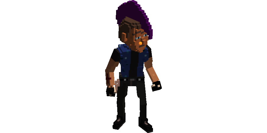 The Sandbox - Vintage Punk - Purple Mohawk