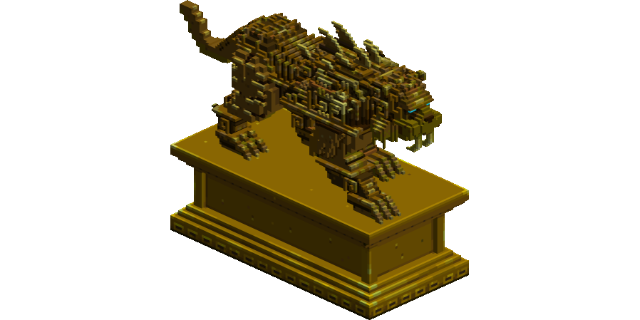 The Sandbox - Gold Sabretooth Statue