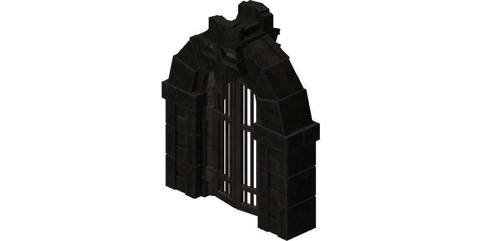 The Sandbox - Dungeon Stone Gate - 04 (Skull Deco)