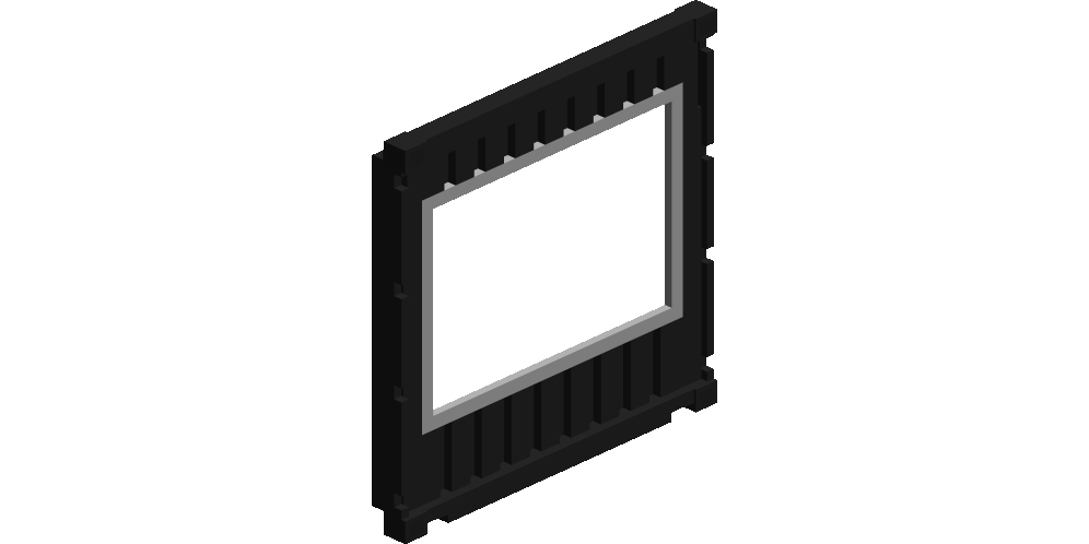 The Sandbox - Container end wall large window gray