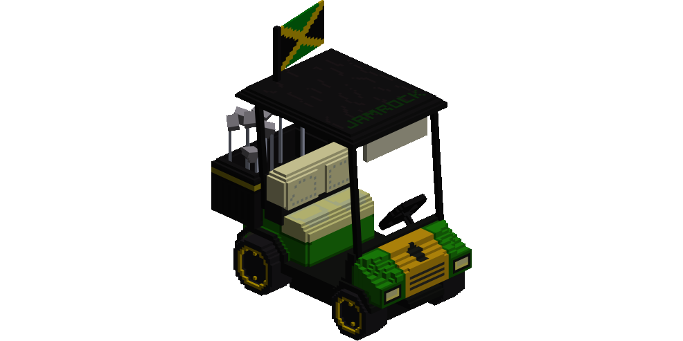 The Sandbox - Reggae Jamrock Golf Cart